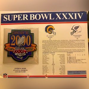 Accents | The Official Nfl Super Bowl Patch Collection Super Bowl Xxxiv ...